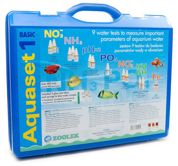 Zoolek Aquaset BASIC 1 – zestaw 9 testów do akwarium w walizce Sklep ...